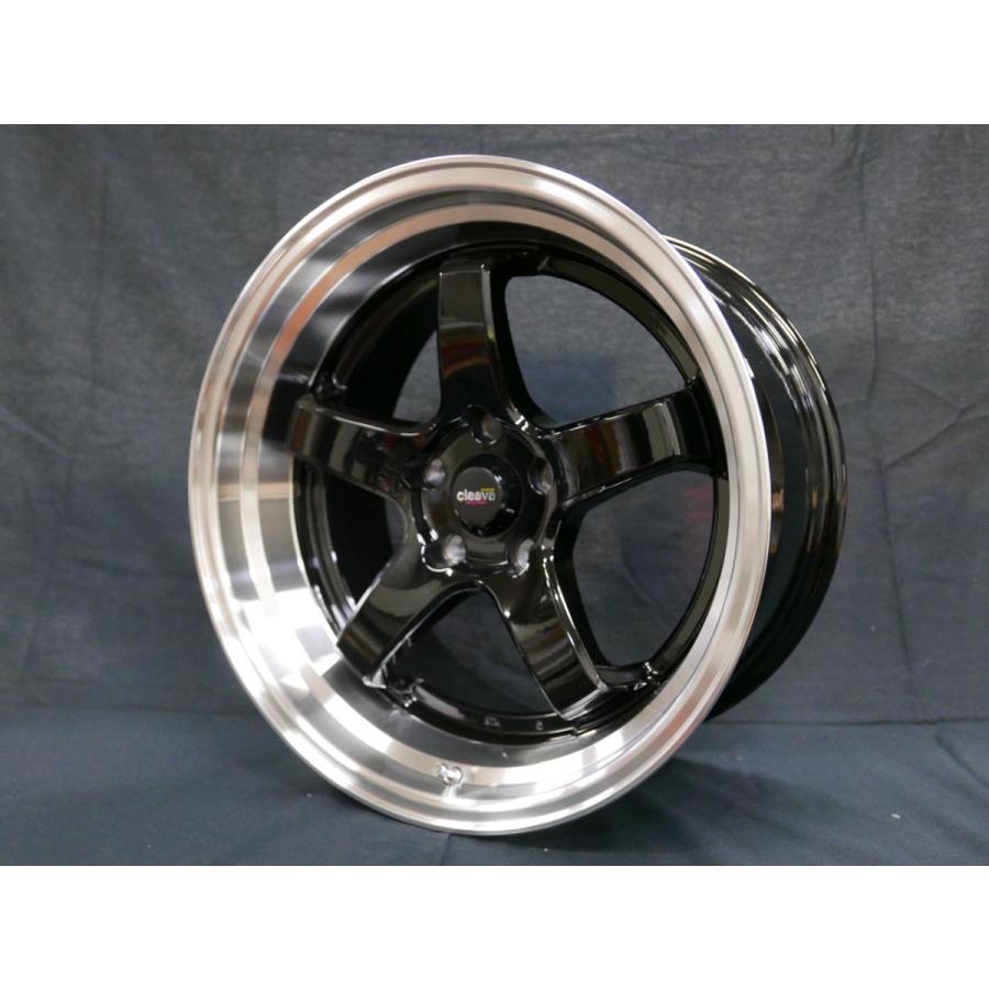 CLEAVE RACING FL53 18x9.5J +18 / 18x10.5J +15 5H-114.3 ブラック/マシンド 各2本 計4本セット :012-18951810515BM4 ...