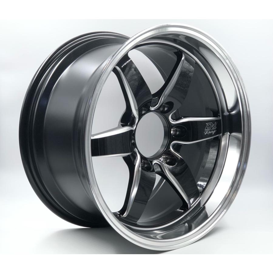 LENSO Project-D D-1RACING 18x9.5J +25 6H-139.7 グロスBK/マシンド&ミルド 4本セット プラド FJ ハイラックス ハイエース ...