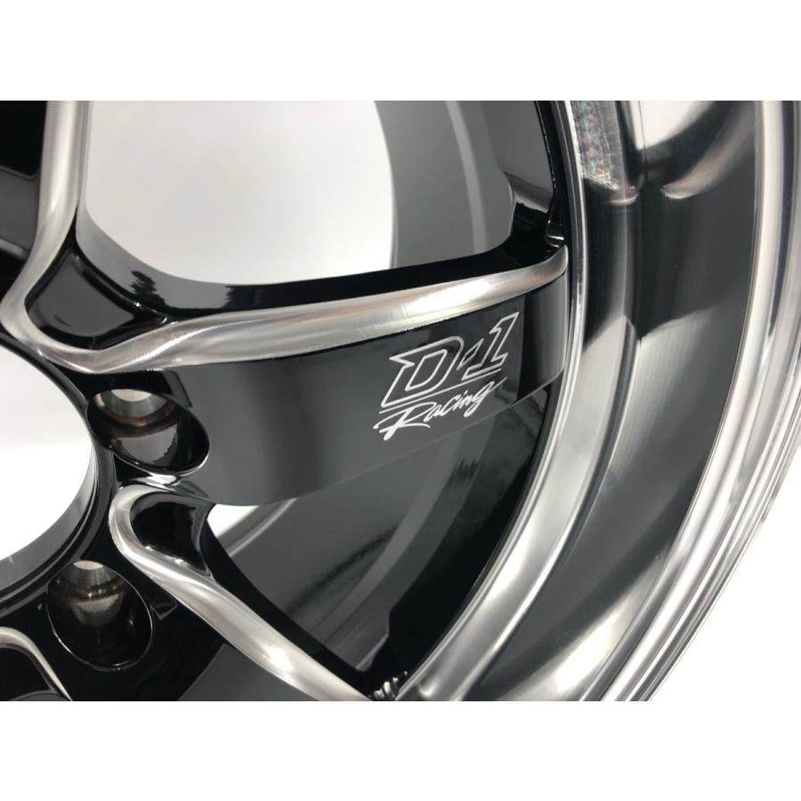 LENSO Project-D D-1RACING 18x9.5J +25 6H-139.7 グロスBK/マシンド&ミルド 4本セット プラド FJ ハイラックス ハイエース ...