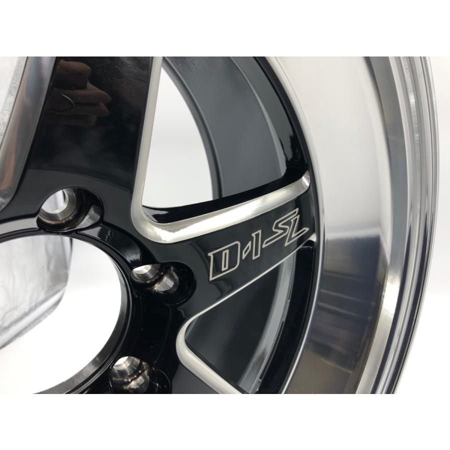 LENSO Project-D D-1SL 18x9.5J +25 6H-139.7 グロスBK/マシンド&ミルド 4本セット プラド FJ ハイラックス ハイエース ...