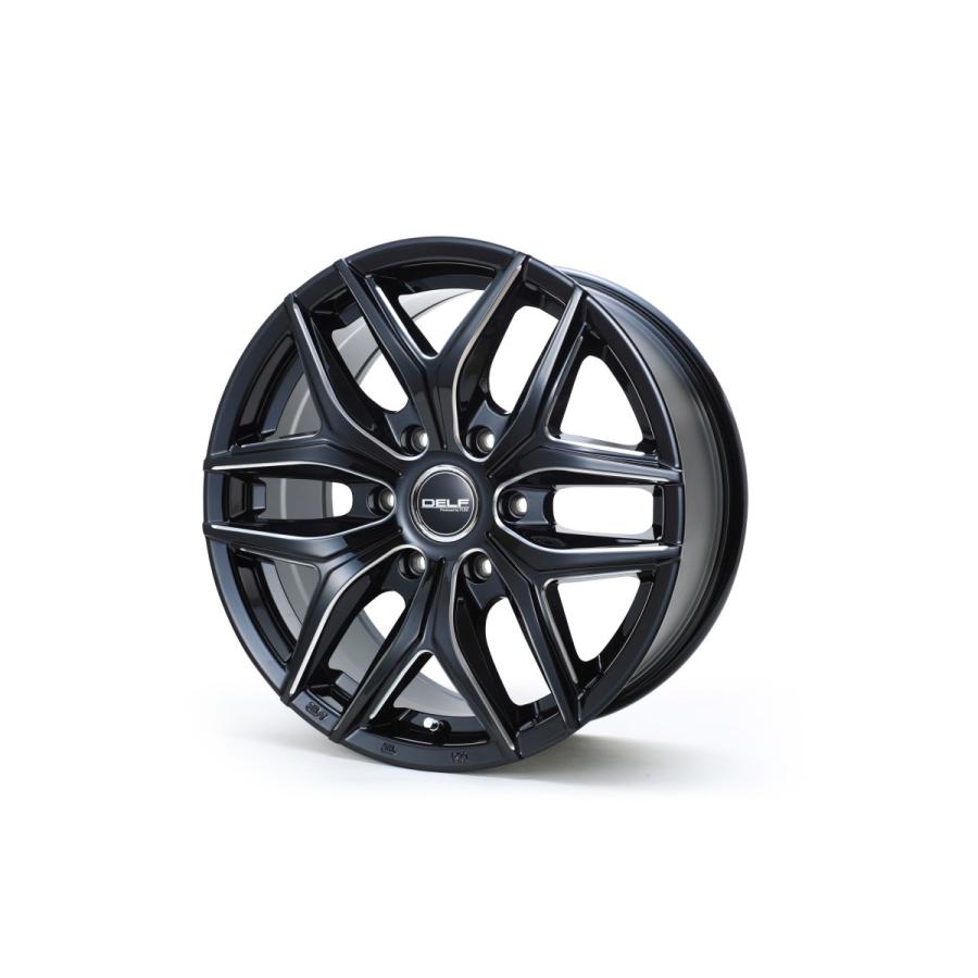 PARADA ハイエース FLEX DELF-01 18x8 +38 ブラックミーリング ヨコハマ パラダ PA03 ホワイトレター225/50R18 200系 18インチ フレックス ...