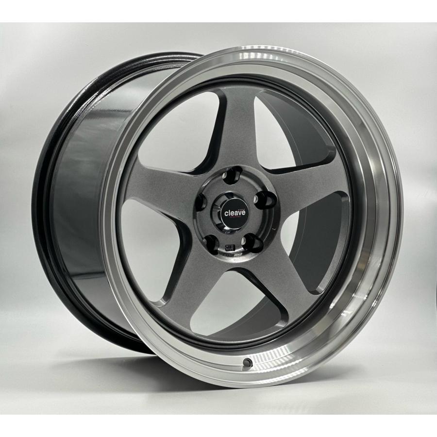 CLEAVE CLEAVE RACING SS05 18x10.5J +15 5H-114.3 ガンメタ/マシンド 2本セット ...
