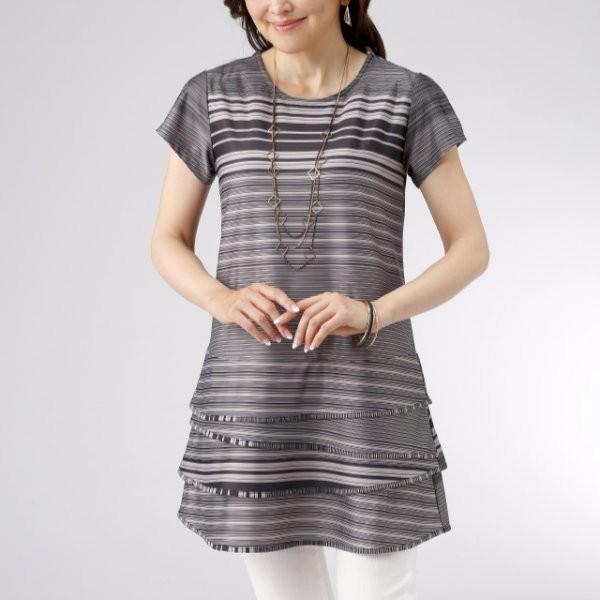 ランダムボーダー裾切替チュニック IK-508 : ik-508 : CLEO SUN - 通販 - Yahoo!ショッピング