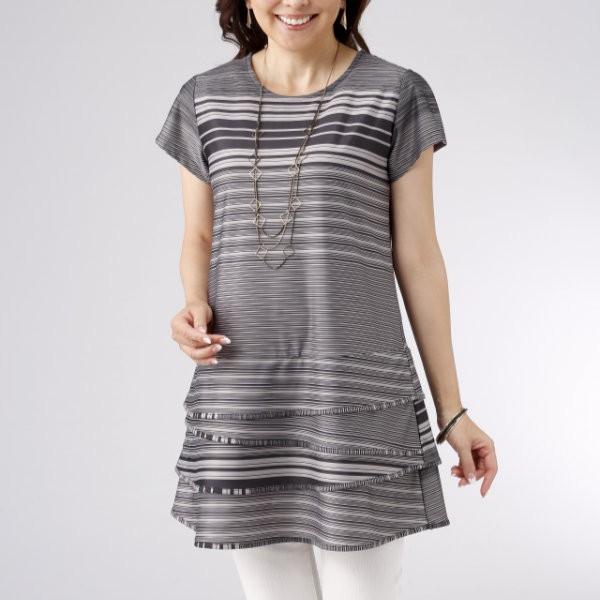 ランダムボーダー裾切替チュニック IK-508 : ik-508 : CLEO SUN - 通販 - Yahoo!ショッピング