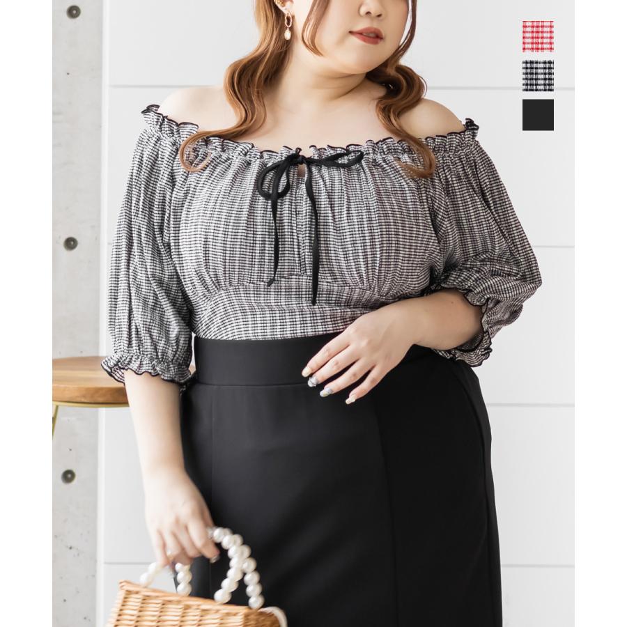 大きいサイズ レディース CLETTEオリジナル★2WAYフリルカットソー : 大きいサイズ専門店 CLETTE - 通販 - Yahoo!ショッピング