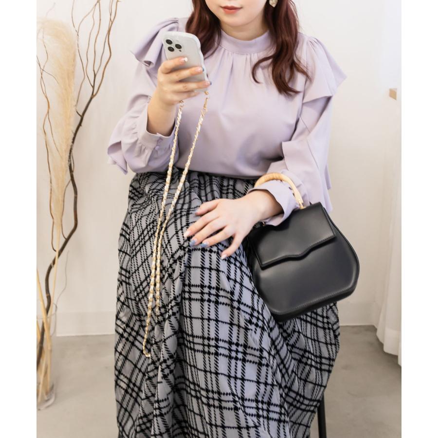 大きいサイズ レディース CLETTEオリジナル★フリル袖プチハイネックブラウス : 大きいサイズ専門店 CLETTE - 通販 ...