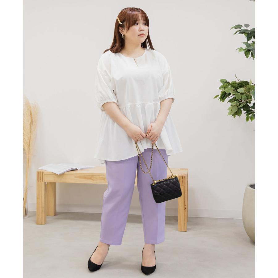 大きいサイズ レディース CLETTEオリジナル★パール使いカットジョーゼットブラウス : 大きいサイズ専門店 CLETTE - 通販 ...