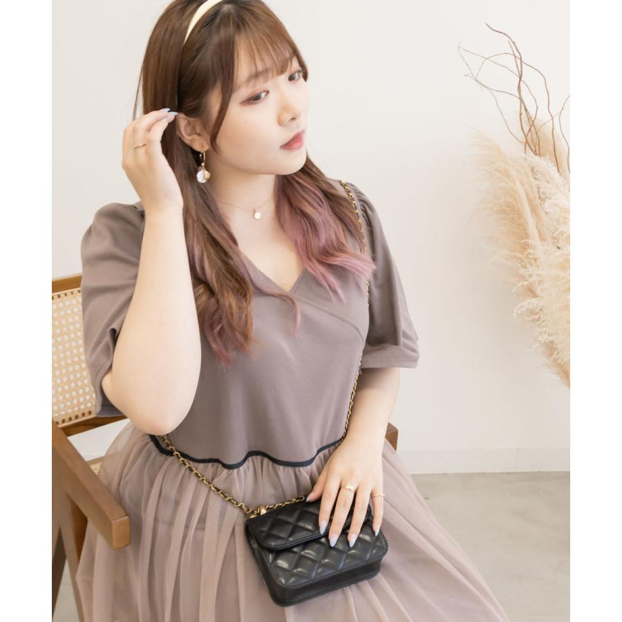 大きいサイズ レディース CLETTEオリジナル★チュールドッキングティアードワンピース : 大きいサイズ専門店 CLETTE - 通販 ...