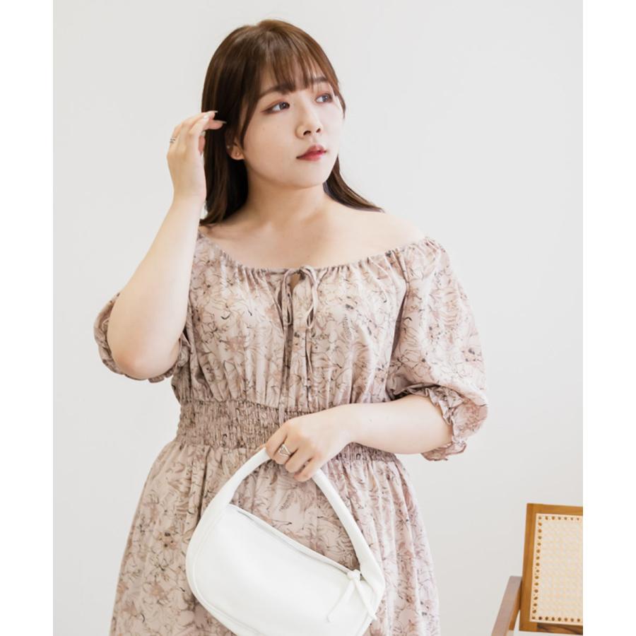 大きいサイズ レディース CLETTEオリジナル★2WAYオフショル花柄ワンピース :b4a173088:大きいサイズ専門店 clette - 通販 - Yahoo!ショッピング