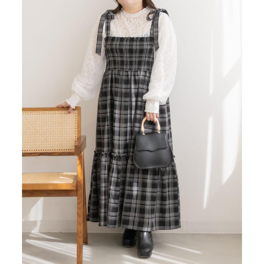大きいサイズ レディース CLETTEオリジナル★リボン付きシャーリングワンピース : 大きいサイズ専門店 CLETTE - 通販 ...