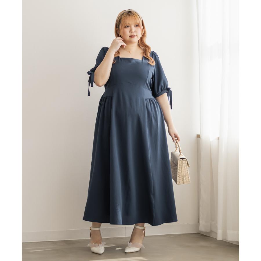 大きいサイズ レディース CLETTEオリジナル★袖リボンワンピース : 大きいサイズ専門店 CLETTE - 通販 - Yahoo!ショッピング