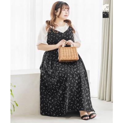 大きいサイズ レディース CLETTEオリジナルチューリップ柄キャミワンピース : 大きいサイズ専門店 CLETTE - 通販 - Yahoo!ショッピング