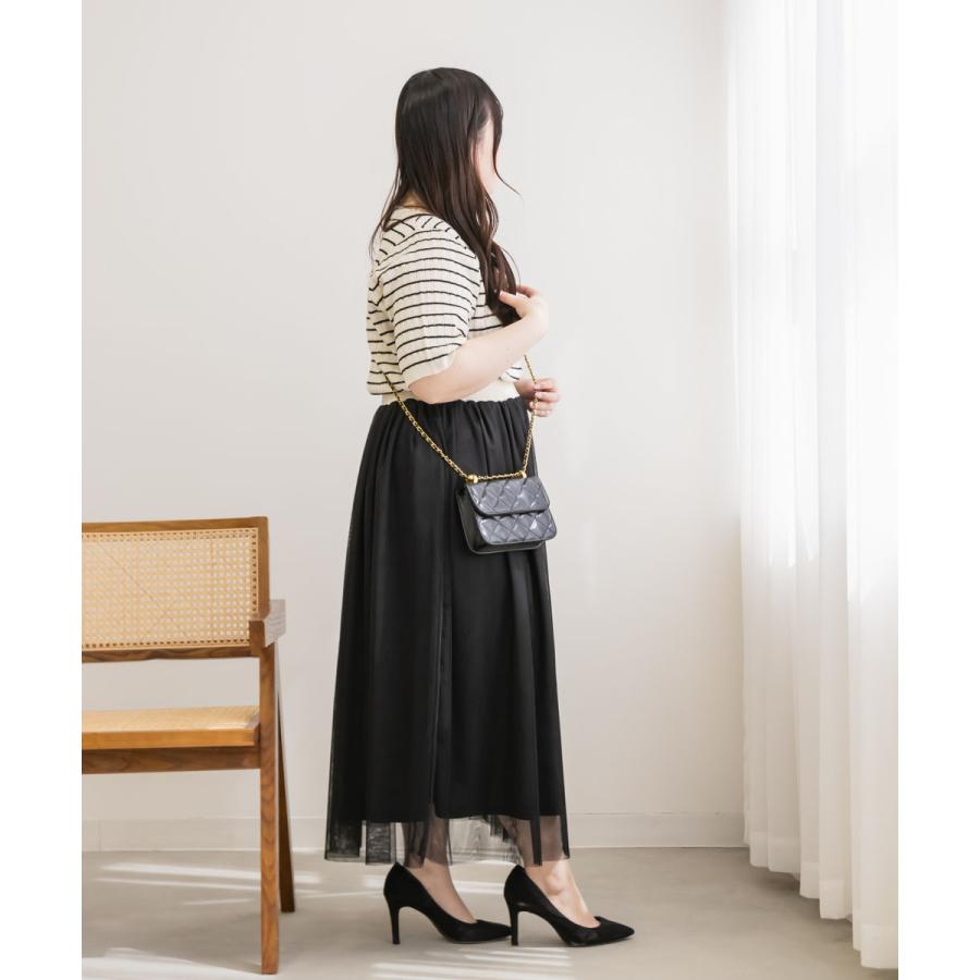 大きいサイズ レディース CLETTEオリジナル★ボーダーニットドッキングチュールワンピース : 大きいサイズ専門店 CLETTE - 通販 ...
