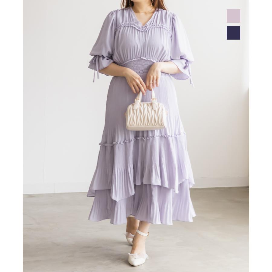 大きいサイズ レディース CLETTEオリジナルフリル使いプリーツワンピース : 大きいサイズ専門店 CLETTE - 通販 - Yahoo!ショッピング