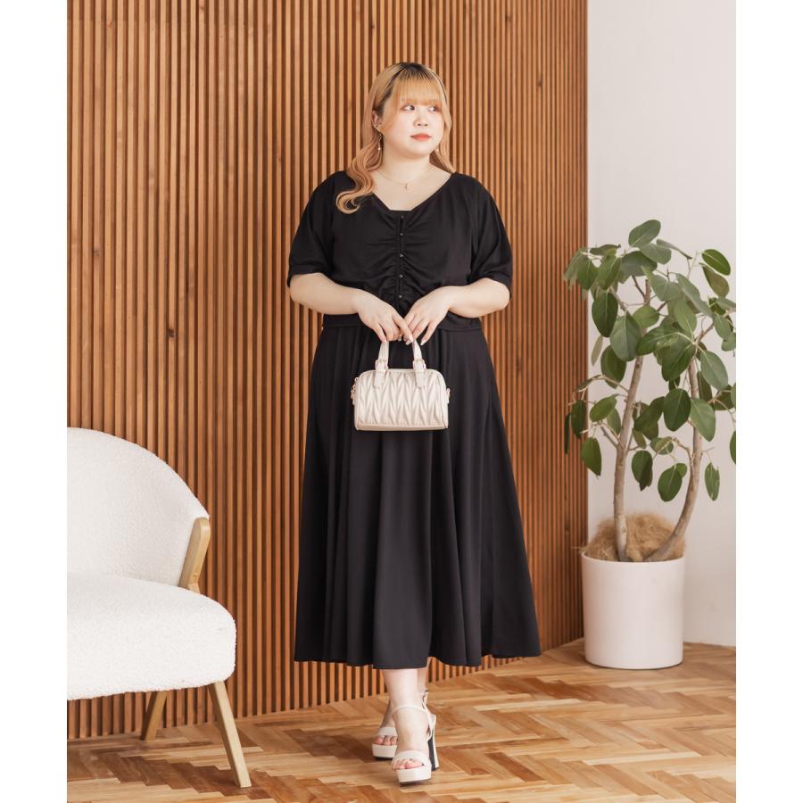 大きいサイズ レディース クレット 大きいサイズ ぽっちゃり ロングワンピース 前後2WAY カーディガン カットソー カットワンピ : 大きいサイズ専門店 CLETTE - 通販 ...