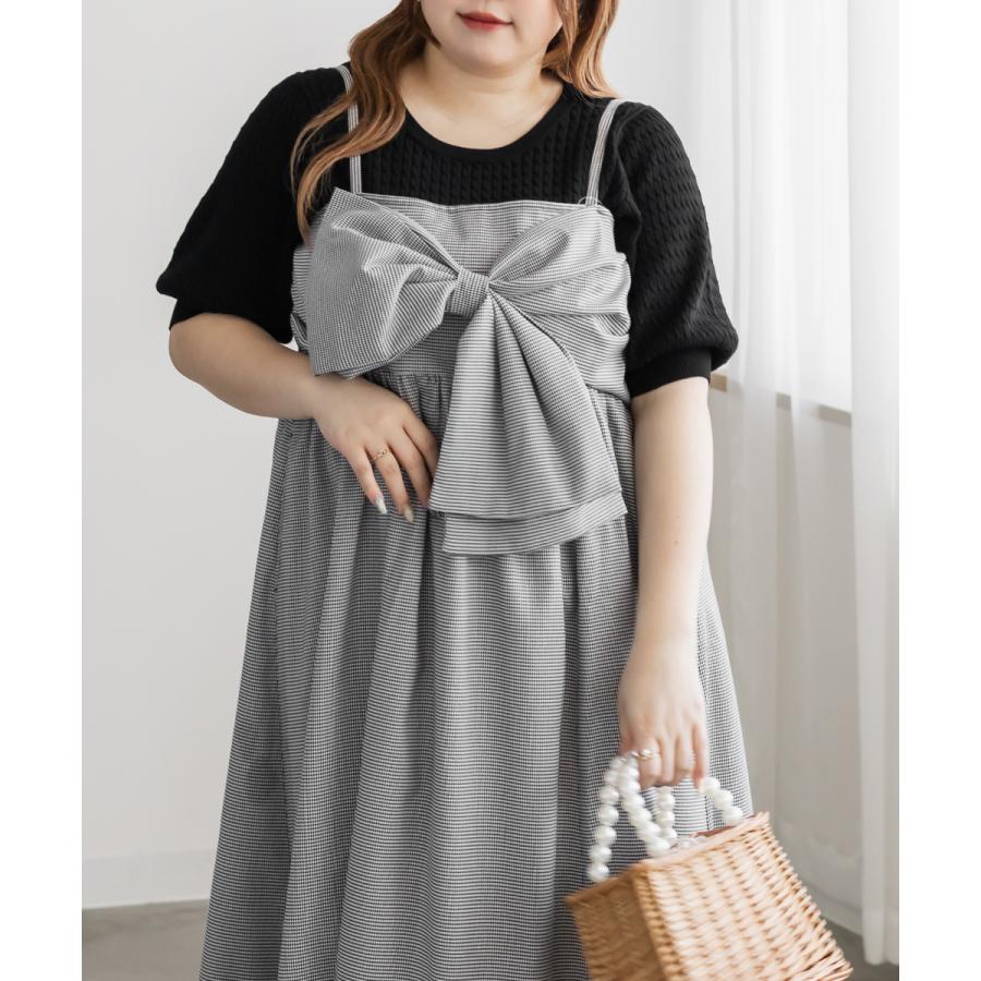 大きいサイズ レディース CLETTEオリジナルリボンディテールワンピース : 大きいサイズ専門店 CLETTE - 通販 - Yahoo!ショッピング