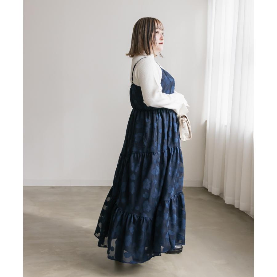 大きいサイズ レディース CLETTEオリジナル★シアー花柄ティアードキャミワンピース : 大きいサイズ専門店 CLETTE - 通販 ...