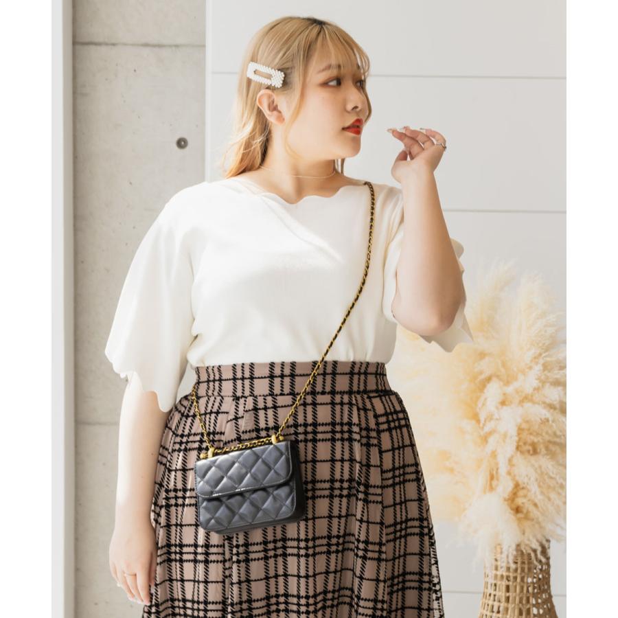 大きいサイズ レディース CLETTE オリジナル ニット セーター サマーニット なみなみ プルオーバー トップス LL 3L 4L クレット :b8a179020:大きいサイズ専門店 ...