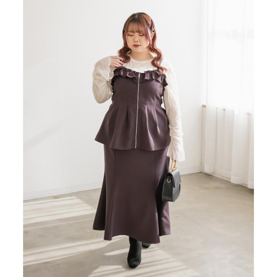 大きいサイズ レディース CLETTEオリジナル★フリルジップビスチェ : 大きいサイズ専門店 CLETTE - 通販 - Yahoo!ショッピング