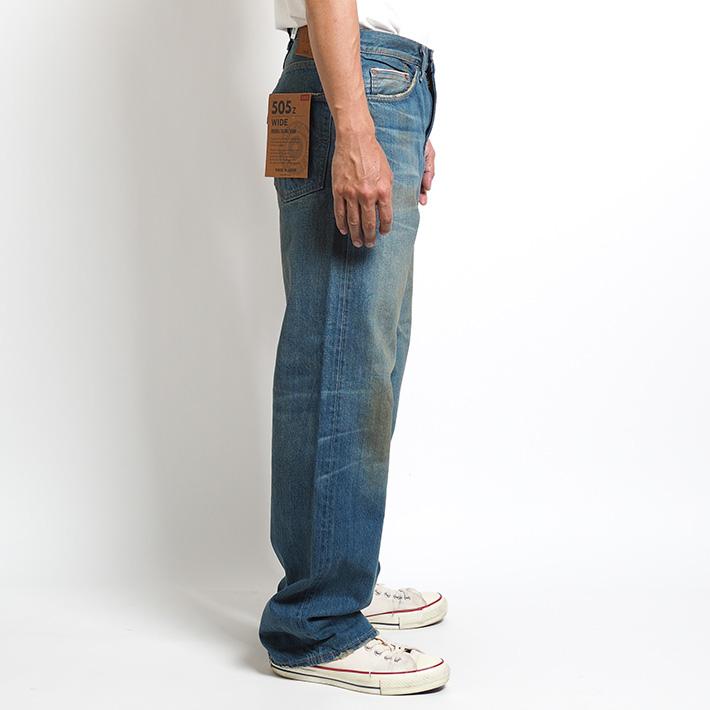 EDWIN（エドウィン） EDWIN 505Z ワイド ジーンズ デニムパンツ セルビッジ 綿100% 股上深め 日本製 (E50540) メンズ ゆったり 大きめ ビッグサイズ : BIG ...