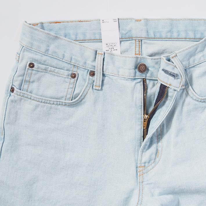 INTERNATIONAL BASIC EDWIN エドウィン 403 ふつうのストレート ジーンズ デニムパンツ 綿100% 日本製 ブリーチ (E403-79) メンズファッション ...