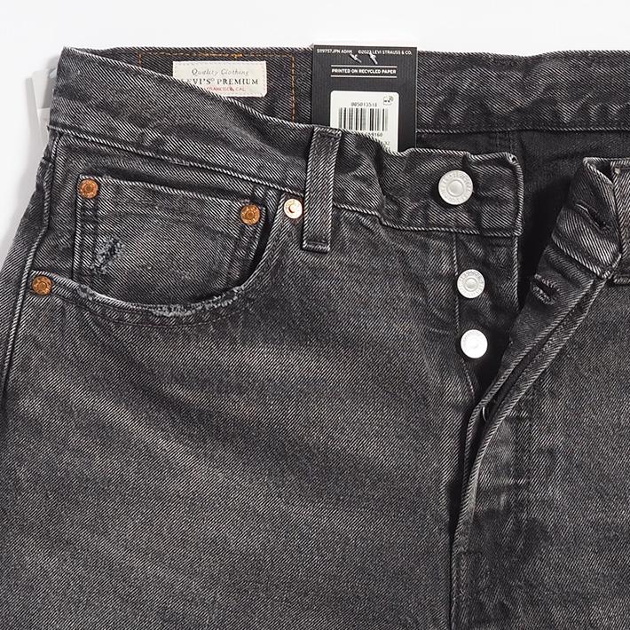 Levis PReMIUM LEVIS リーバイス 501 ブラック セルビッジ 赤耳 ヘンプ レギュラーストレート (005013518 ...