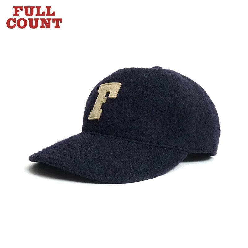 FULLCOUNT（フルカウント） [6843-25] 6PANEL WOOL MELTON BASEBALL CAP FULL EMBLEM 6パネル ウールメルトン ベースボールキャップ ...