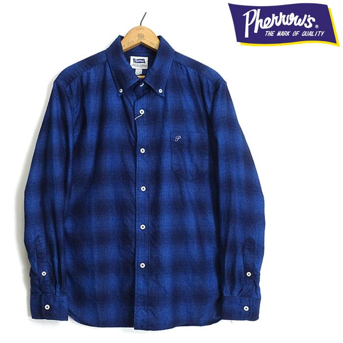 Pherrow's フェローズ Pherrow's[23W-PBD2] 長袖 ライトフランネル B.Dシャツ FLANNEL BUTTON DOWN SHIRT 日本製 : CLEVER ...