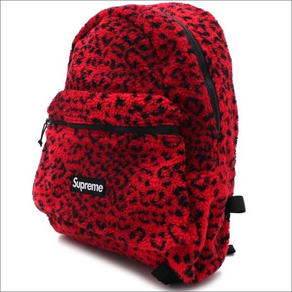 Supreme（シュプリーム） SUPREME Leopard Fleece Backpack (バックパック) RED 276-000274 ...