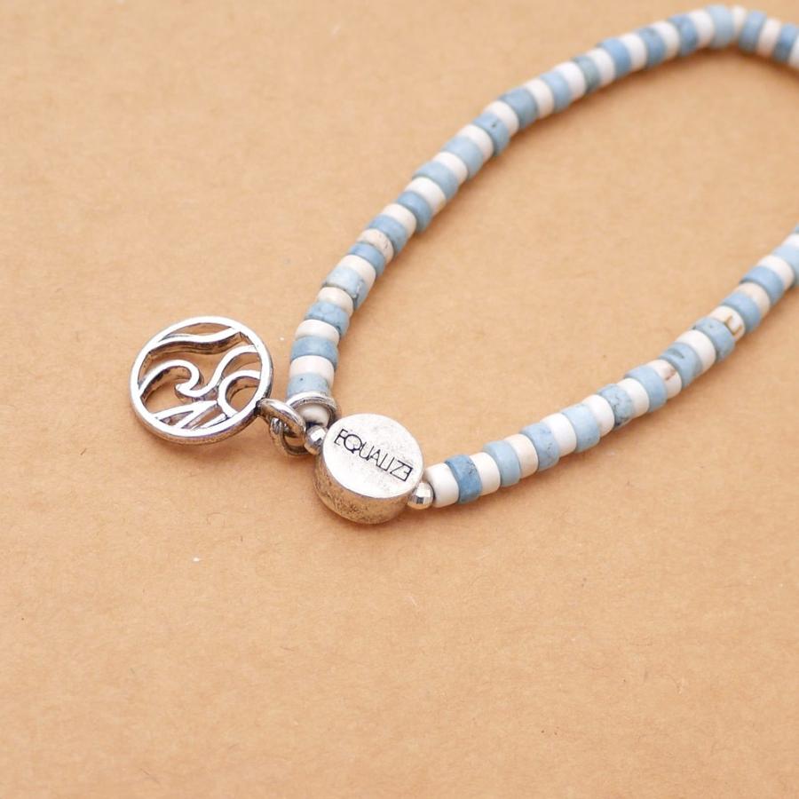 Ron Herman EQUALIZE(イコライズ) Herman(ロンハーマン) 取り扱い Wave Bead Bracelet (ブレスレット) BLUExWHITE 269-000344 ...