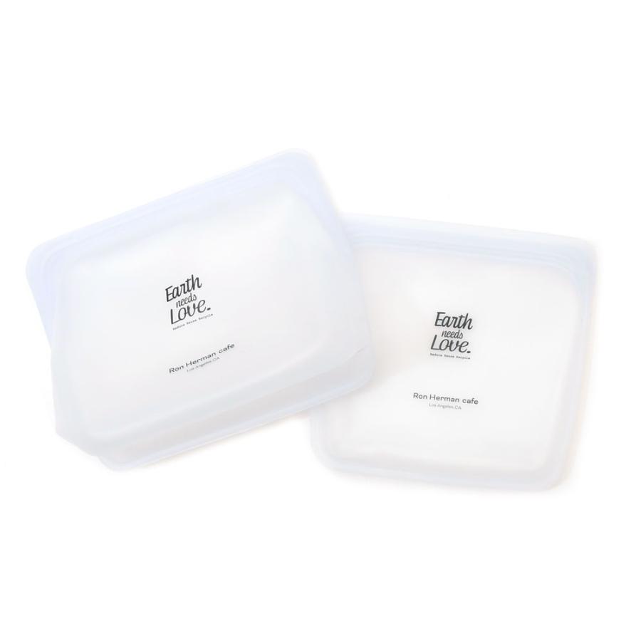 Ron Herman 新品 ロンハーマン CAFE Stasher 2 Pieces Set スタッシャー 2個セット シリコンバッグ フードコンテナ タッパー 密閉 CLEAR ...
