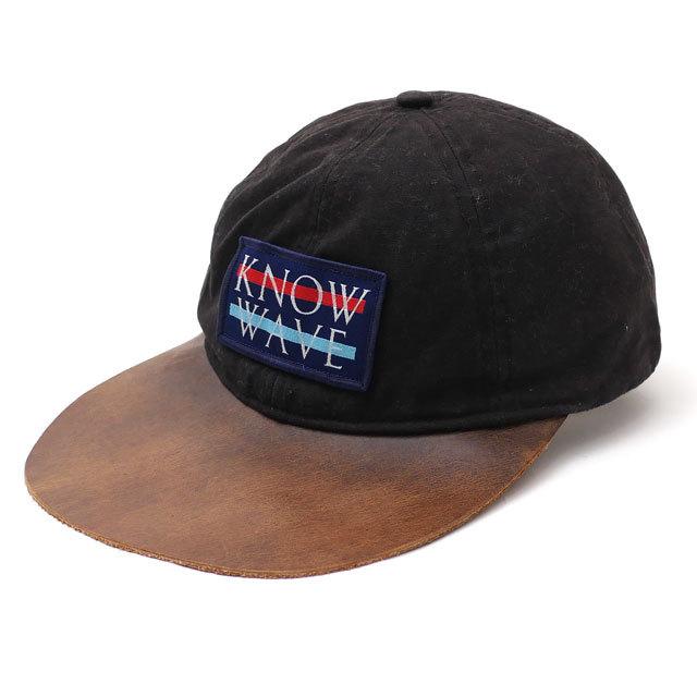 KNOW WAVE ノーウェーブ Leather Brim Wavelength Cap キャップ BLACK ブラック メンズ FREE ...