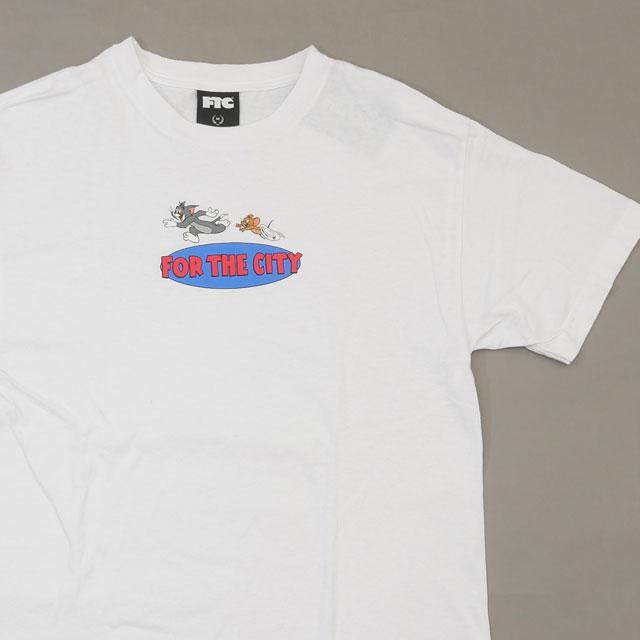 エフティーシー FTC x トムとジェリー TOM AND JERRY OVAL LOGO TEE Tシャツ WHITE Mサイズ【中古】 104003672040 (半袖Tシャツ ...
