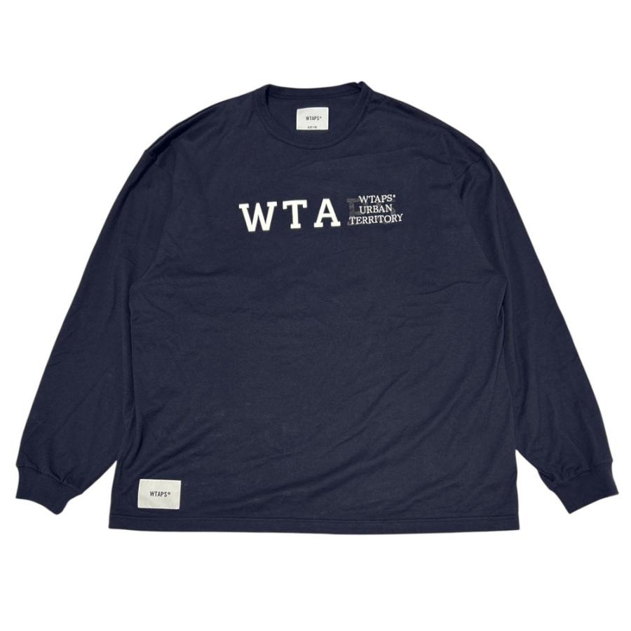 WTAPS ダブルタップス 23SS DESIGN 01/LS TEE 長袖Tシャツ 231ATDT-CSM03 NAVY サイズ2 Mサイズ【中古】2023SS 102001871047 ...