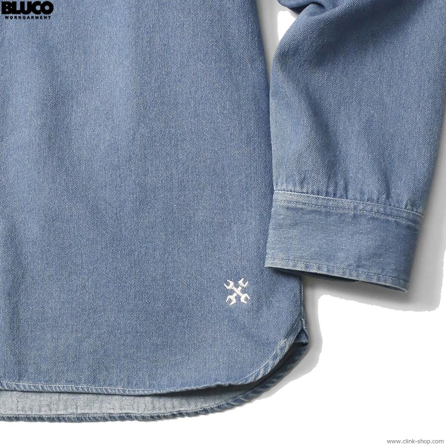 BLUCO ブルコ DENIM WORK SHIRT (BLUE) [1122] メンズ トップス デニムシャツ 長袖 : CLINK ...