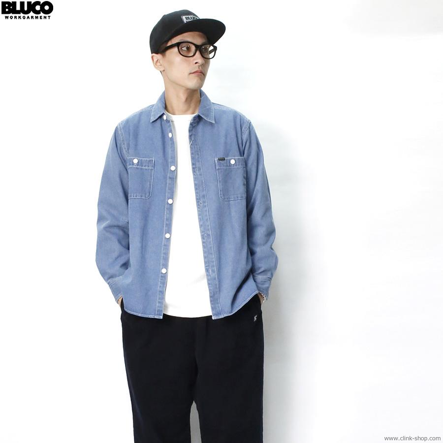 BLUCO ブルコ DENIM WORK SHIRT (BLUE) [1122] メンズ トップス デニムシャツ 長袖 : CLINK - 通販 - Yahoo!ショッピング