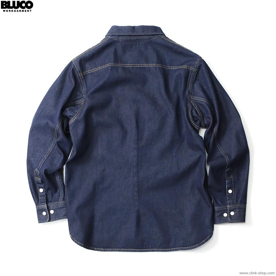 BLUCO ブルコ DENIM WORK SHIRT (NAVY) [1122] メンズ トップス デニムシャツ 長袖 : CLINK ...