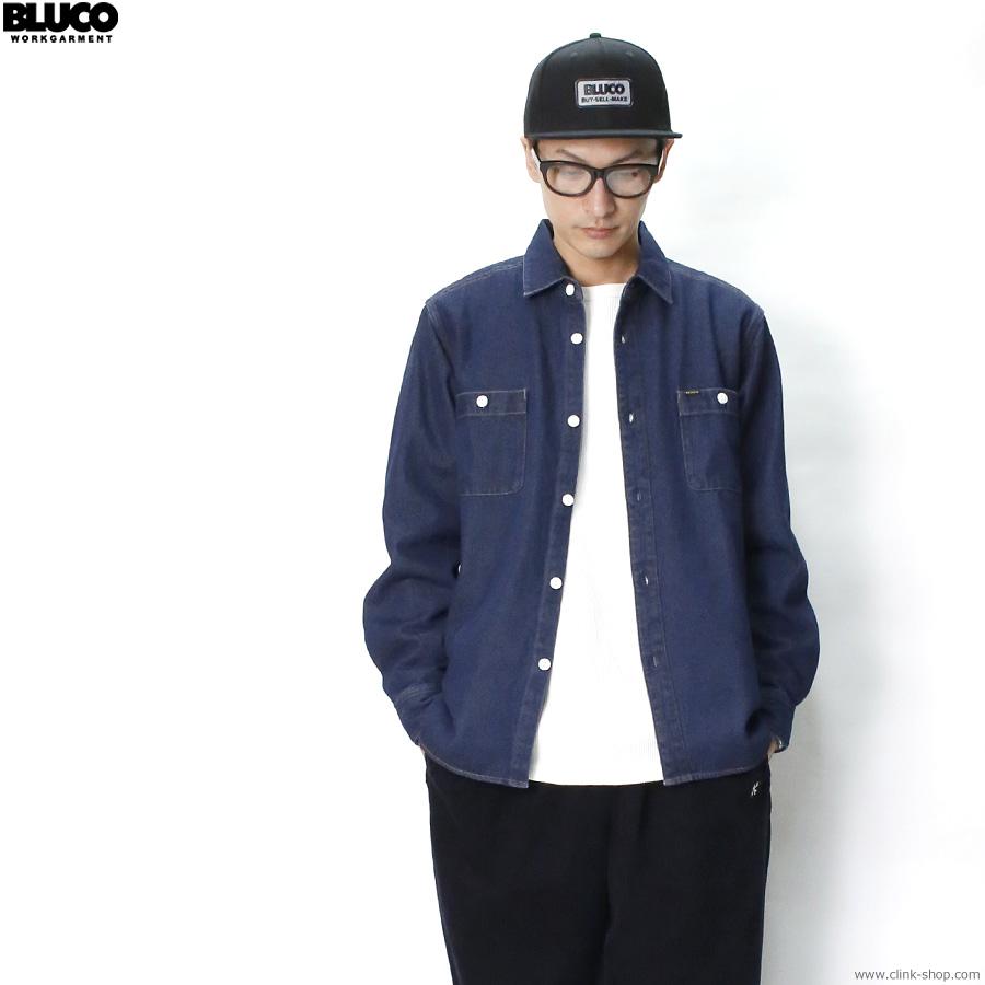 BLUCO ブルコ DENIM WORK SHIRT (NAVY) [1122] メンズ トップス デニムシャツ 長袖 : CLINK ...
