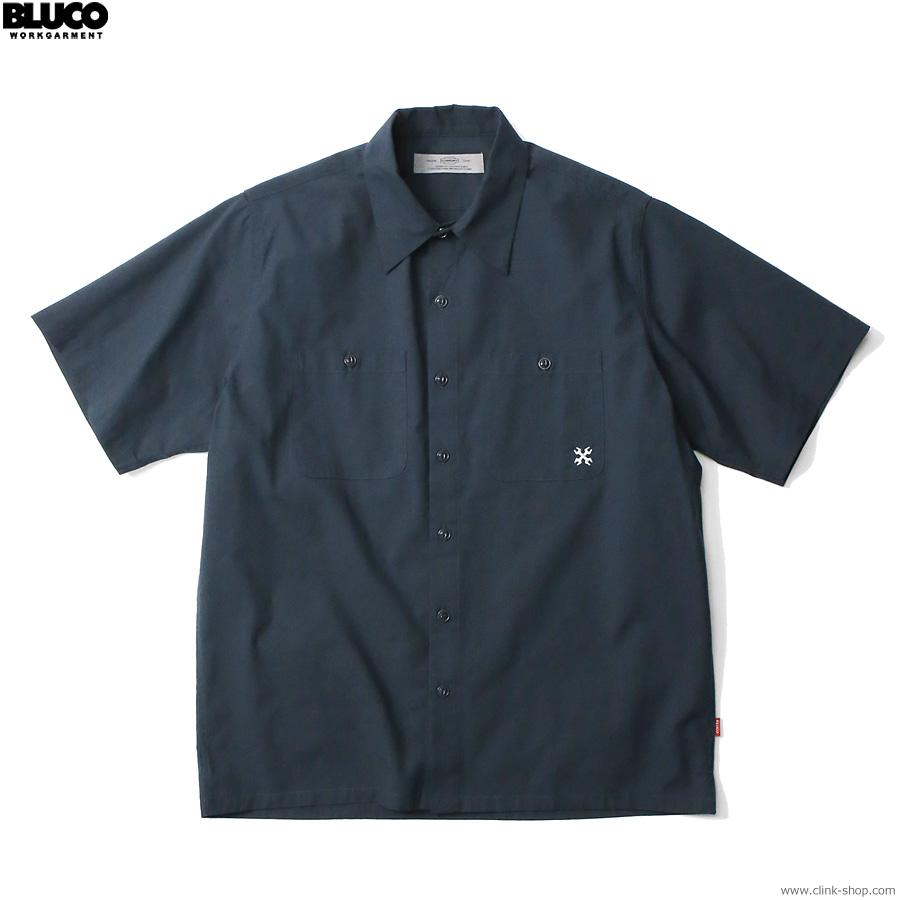 BLUCO（ブルコ） BLUCO STANDARD WORK SHIRT S/S (NAVY) [0108-3A01] メンズ トップス ...