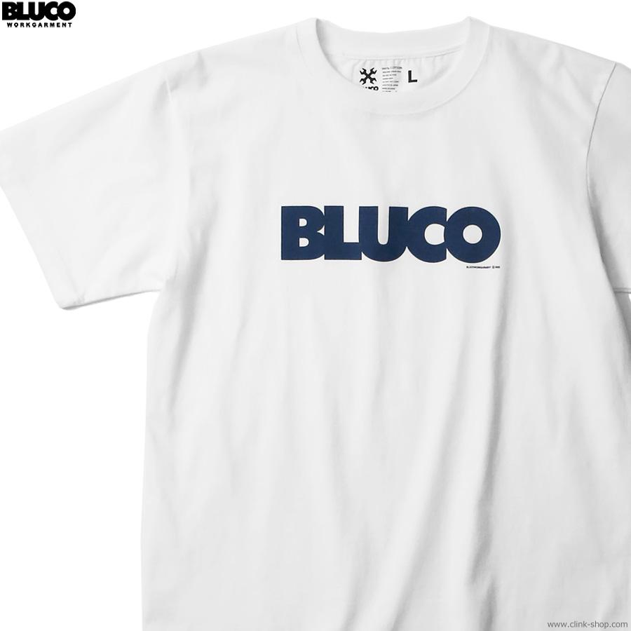 BLUCO（ブルコ） BLUCO PRINT TEE -Logo- (WHITE-NAVY) [1201-3A09] メンズ 半袖TEE T ...
