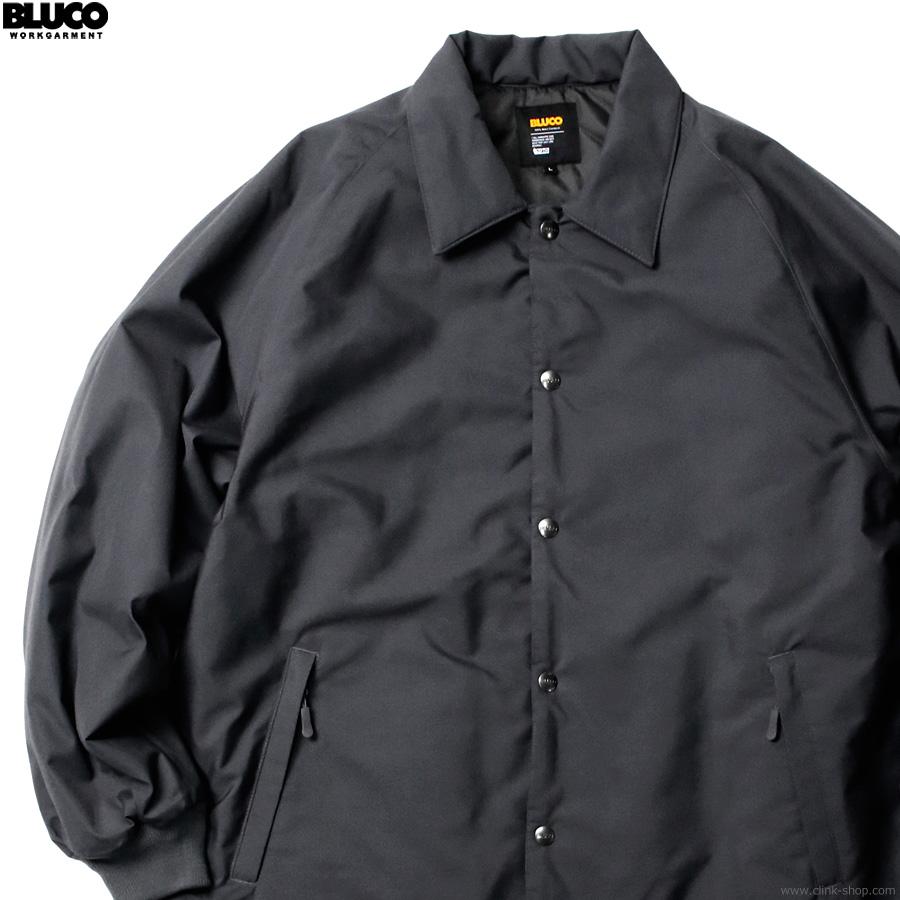 BLUCO ブルコ T/C COACH JACKET -QUILTING LINING- (BLACK) [147-31-051] コーチジャケット アウター 防寒性 裏地中綿キルティング ...