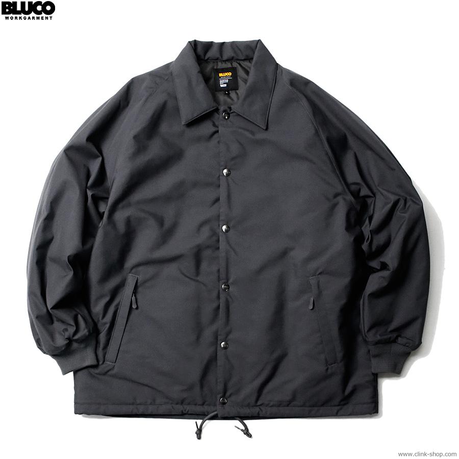 BLUCO ブルコ T/C COACH JACKET -QUILTING LINING- (BLACK) [147-31-051] コーチジャケット アウター 防寒性 裏地中綿キルティング ...