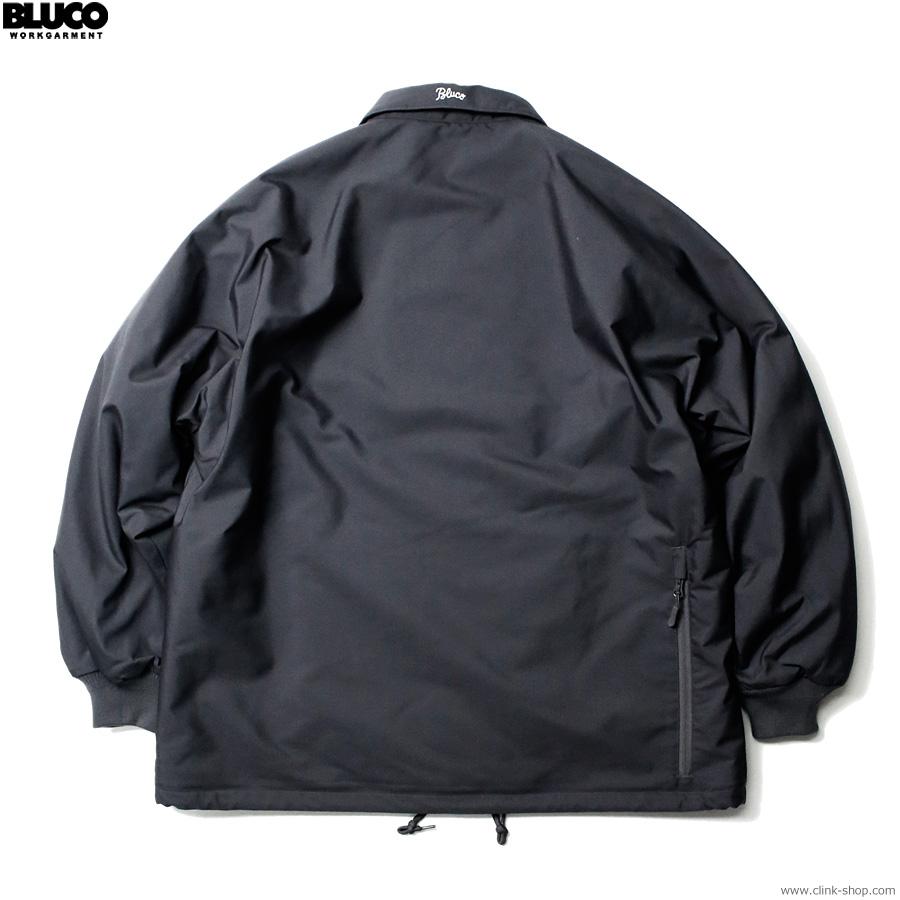 BLUCO ブルコ T/C COACH JACKET -QUILTING LINING- (BLACK) [147-31-051] コーチジャケット アウター 防寒性 裏地中綿キルティング ...