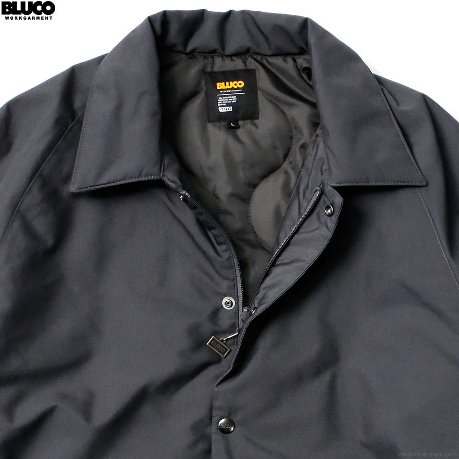 BLUCO ブルコ T/C COACH JACKET -QUILTING LINING- (BLACK) [147-31-051] コーチジャケット アウター 防寒性 裏地中綿キルティング ...