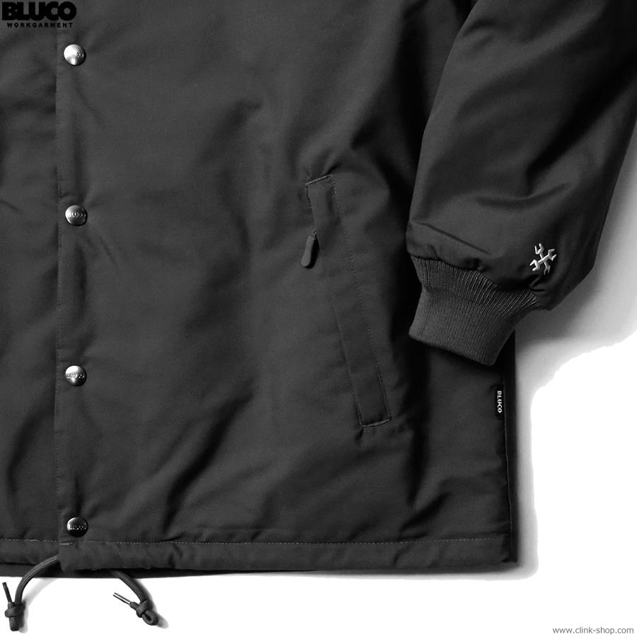 BLUCO ブルコ T/C COACH JACKET -QUILTING LINING- (BLACK) [147-31-051] コーチジャケット アウター 防寒性 裏地中綿キルティング ...