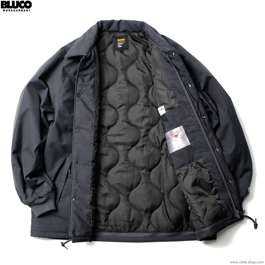 BLUCO ブルコ T/C COACH JACKET -QUILTING LINING- (BLACK) [147-31-051] コーチジャケット アウター 防寒性 裏地中綿キルティング ...