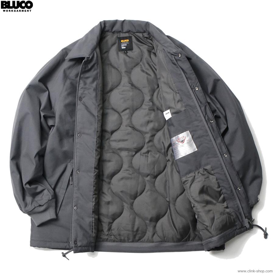 BLUCO ブルコ T/C COACH JACKET -QUILTING LINING- (CHARCOAL) [147-31-051] コーチジャケット アウター 防寒性 裏地中綿 ...