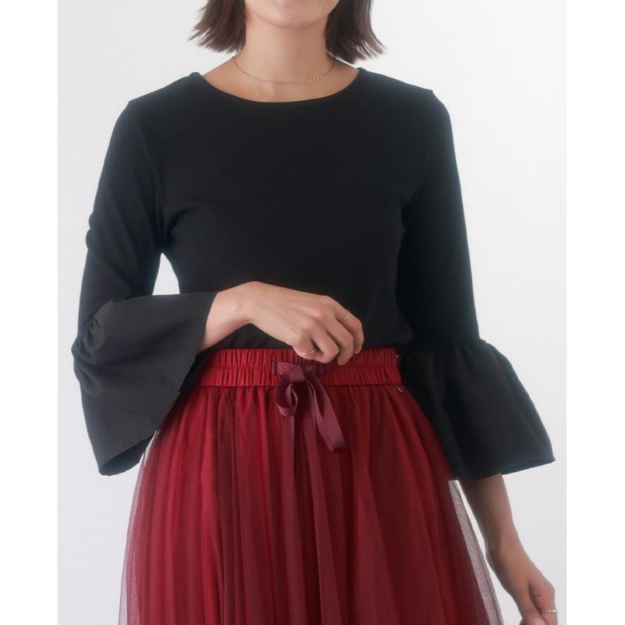 TRECODE トレコード 公式 ラッパ袖リブカットソー ブラック ホワイト クルーネック トップス レディース : tc241l070c : CLOCHE ONLINE SHOP - 通販 ...