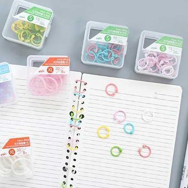 【30個入り × 3箱セット】 カードリング 15mm プラ カラー キーリング プラスチック 収納ケース付き ルーズリーフリング 単語帳... : クロレッツ - 通販 - Yahoo!ショッピング