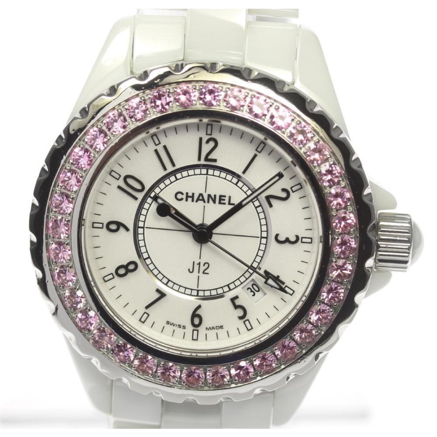 CHANEL 【CHANEL】シャネル J12 白セラ H1181 ピンクサファイヤベゼル 33mm QZ レディース : CLOSER Yahoo!ショップ - 通販 - Yahoo!ショッピング